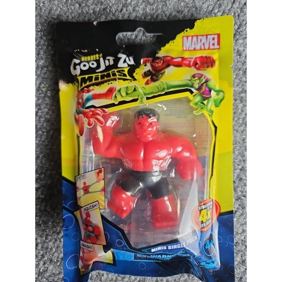 Marvel | Toys | Marvel Goo Jit Zu Toys Mini Toys Red Hulk New In ...